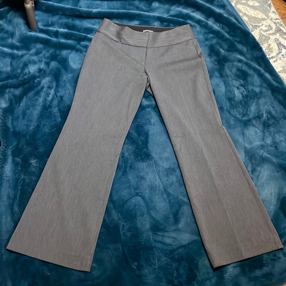 Express | Pants & Jumpsuits | Gray Flare Leg Slacks By Express | Poshmark